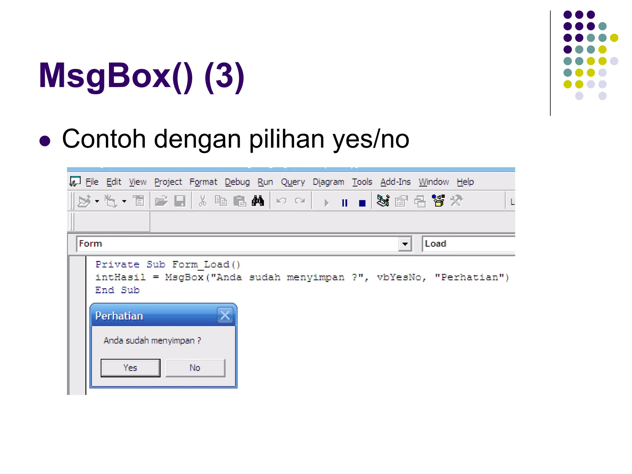 Fungsi dalam pemrograman Visual Basci Versi 6.0 | PPT