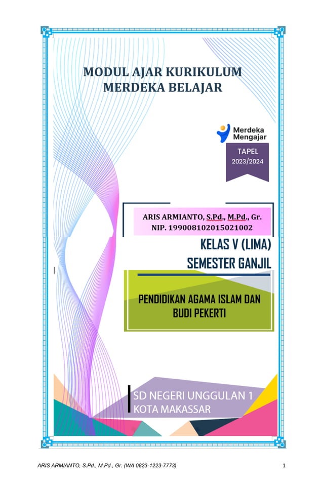 MODUL AJAR PENDIDIKAN AGAMA ISLAM & BUDI PEKERTI (PAIBP) KELAS 6.pdf