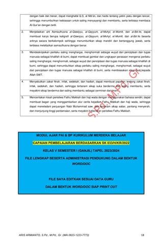 MODUL AJAR PENDIDIKAN AGAMA ISLAM & BUDI PEKERTI (PAIBP) KELAS 6.pdf