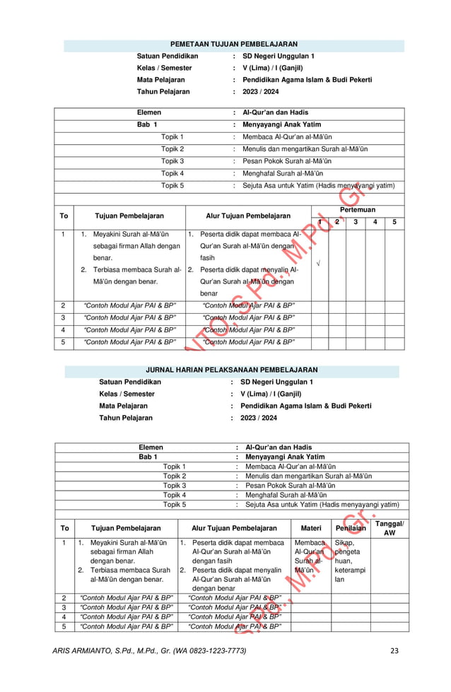 MODUL AJAR PENDIDIKAN AGAMA ISLAM & BUDI PEKERTI (PAIBP) KELAS 6.pdf