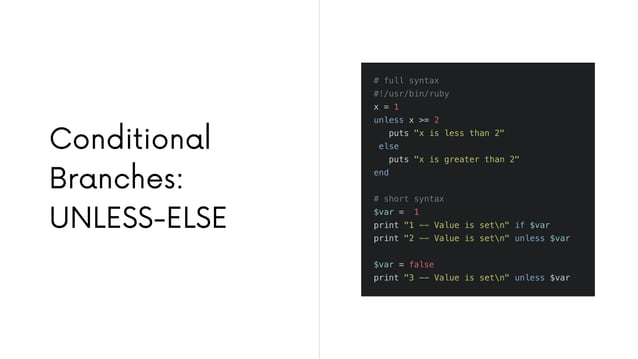 05. Ruby Control Structures - Ruby Core Teaching | PDF