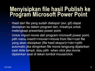 05. Mempublish-Ekspor Hasil TUTORIAL ADOBE FLASH.ppt