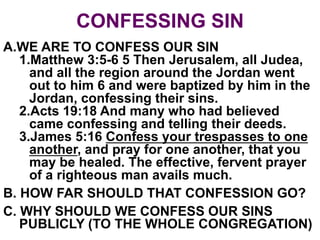 why we should confess our sin publicly | PPT