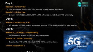 Telecom/5G Bootcamp for Freshers by TelcoLearn | PPTX
