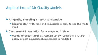 Fundamental Concept of Air Quality Modeling | PPTX