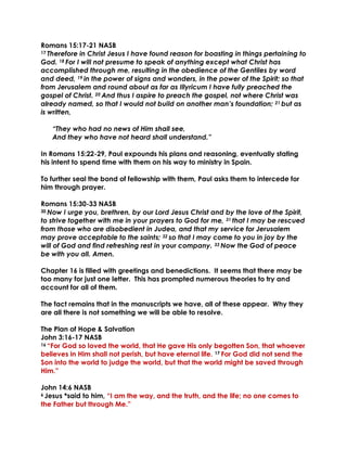 05-31-20, Romans 15;14-21 & 30-33, Reach | PDF