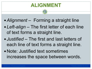 Professional Communication - Indention & Alignment in Formal Letters | PPTX