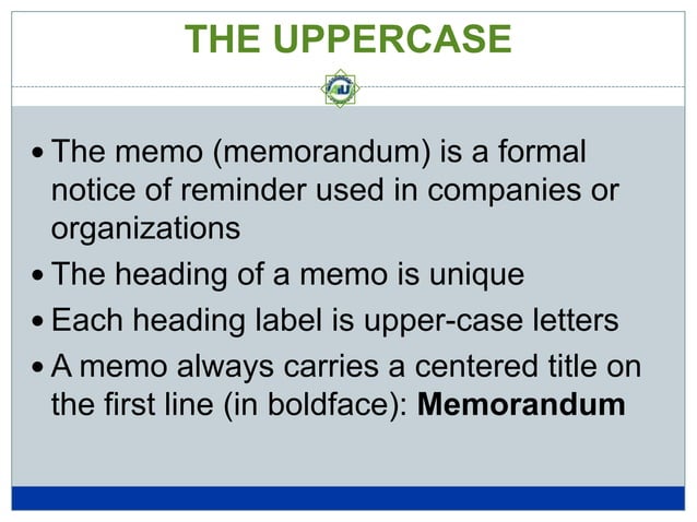 slideshow Professional Communication - Font Case in Memos | PPT