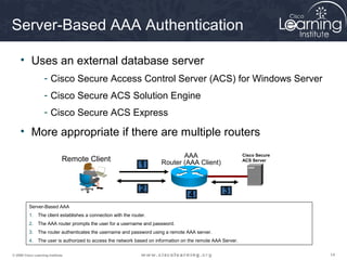 CCNA Security 06- AAA | PPT | Computer Networking | Computing