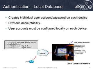CCNA Security 06- AAA | PPT | Computer Networking | Computing