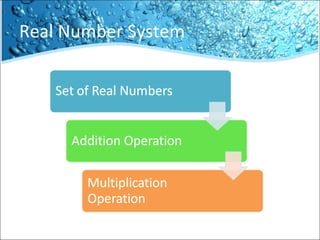 05 addition nd multiplication of real numbers | PPT