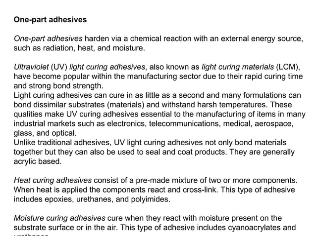 05.adhesion and adhesives theory | PPT | Chemistry | Science