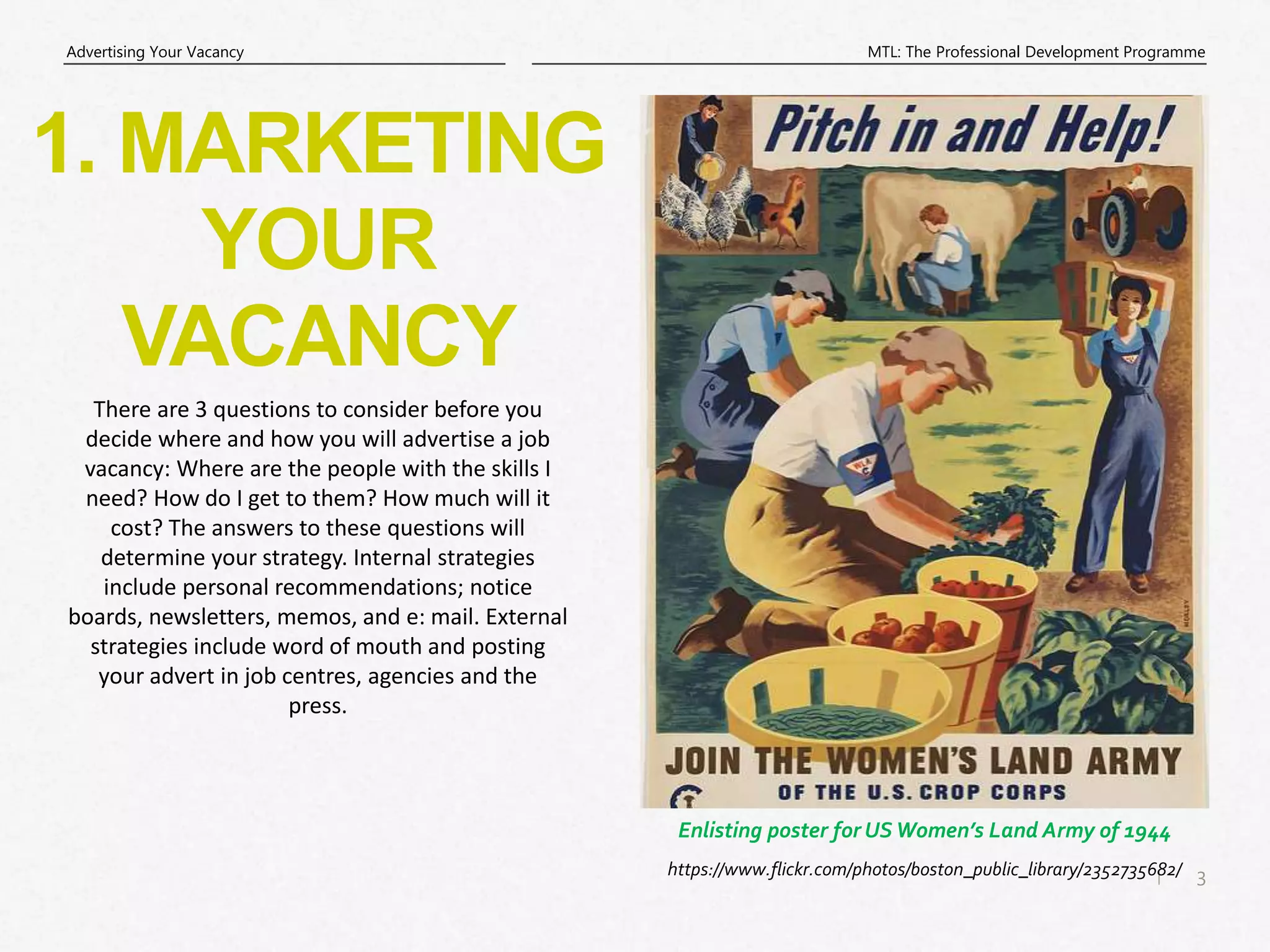 Advertising Your Vacancy | PPTX