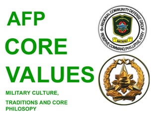 05-AFP-CORE-VALUES-2.ppt military culture | PPT