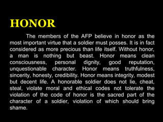 05-AFP-CORE-VALUES-2.ppt military culture | PPT