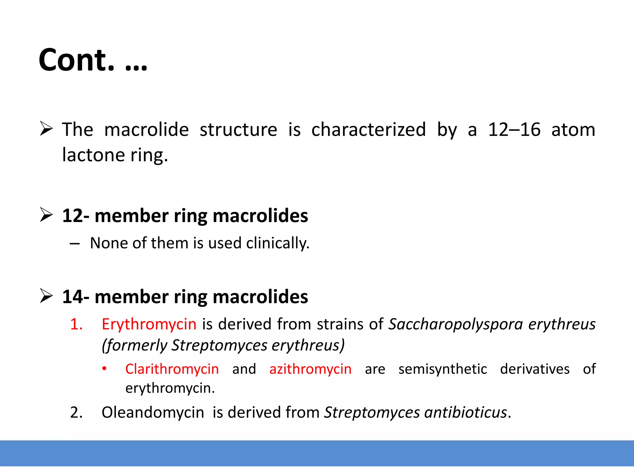 Antibiotics Groups - Macrolides | PPT