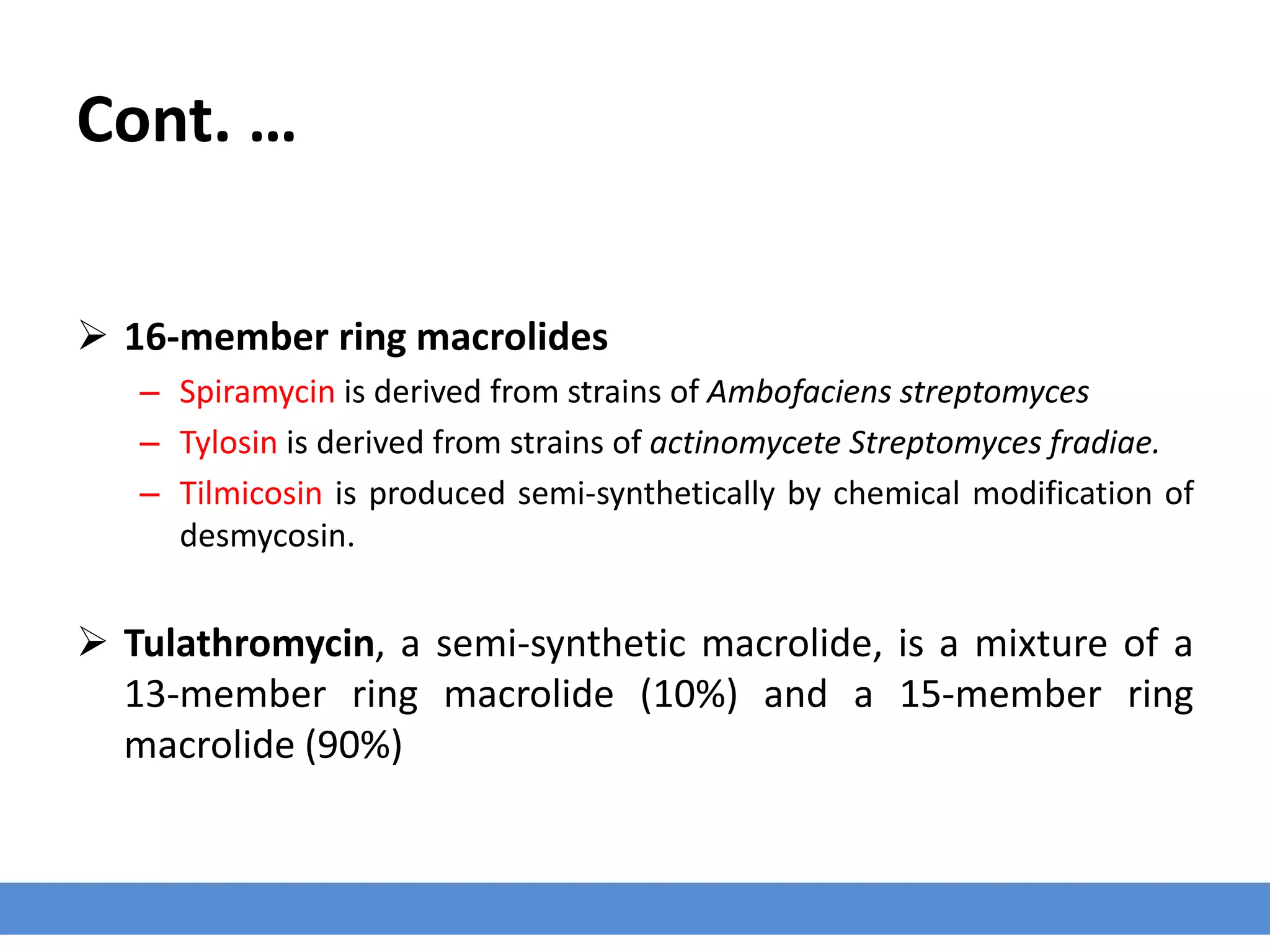 Antibiotics Groups - Macrolides | PPT