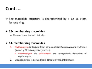 Antibiotics Groups - Macrolides | PPT
