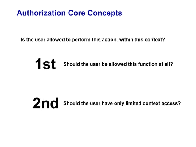 05 application security fundamentals - part 2 - security mechanisms - authorization | PPT