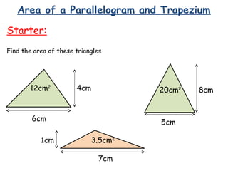 Lesson -Area-Area of parrallelogram-ppt | PPT | Physics | Science