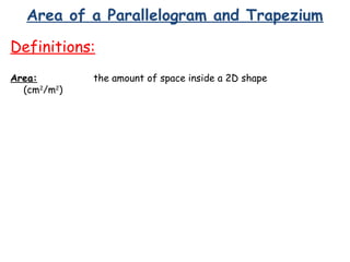 Lesson -Area-Area of parrallelogram-ppt | PPT