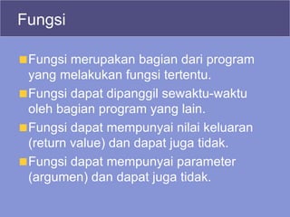 Array dan Fungsi | PPT