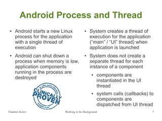 Android Working in the Background | PDF