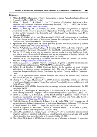 Investigation of Developing Smart Agriculture in Greenhouses of Tehran ...