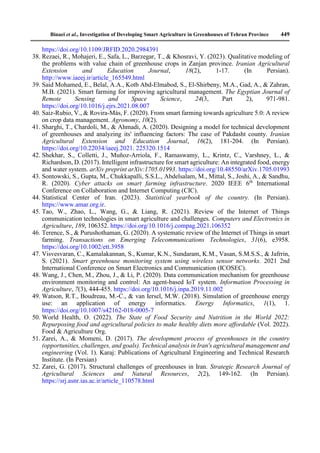 Investigation of Developing Smart Agriculture in Greenhouses of Tehran Province | PDF