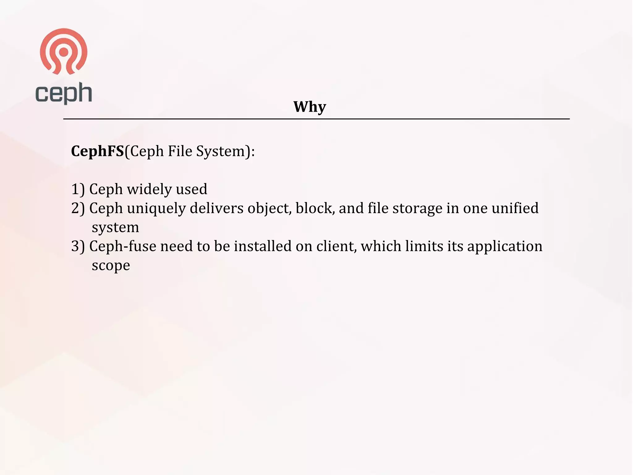 Build a High Available NFS Cluster Based on CephFS - Shangzhong Zhu | PDF