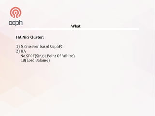 Build a High Available NFS Cluster Based on CephFS - Shangzhong Zhu | PDF