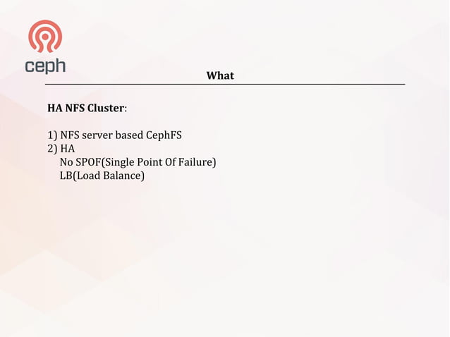 Build a High Available NFS Cluster Based on CephFS - Shangzhong Zhu | PDF
