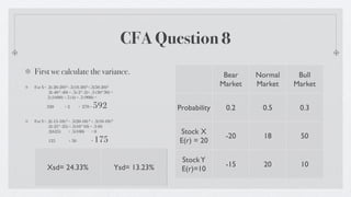 Chapter 5 CFA questions | KEY
