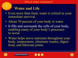 Chapter 5: S1- Why is Water Necessary | PPT