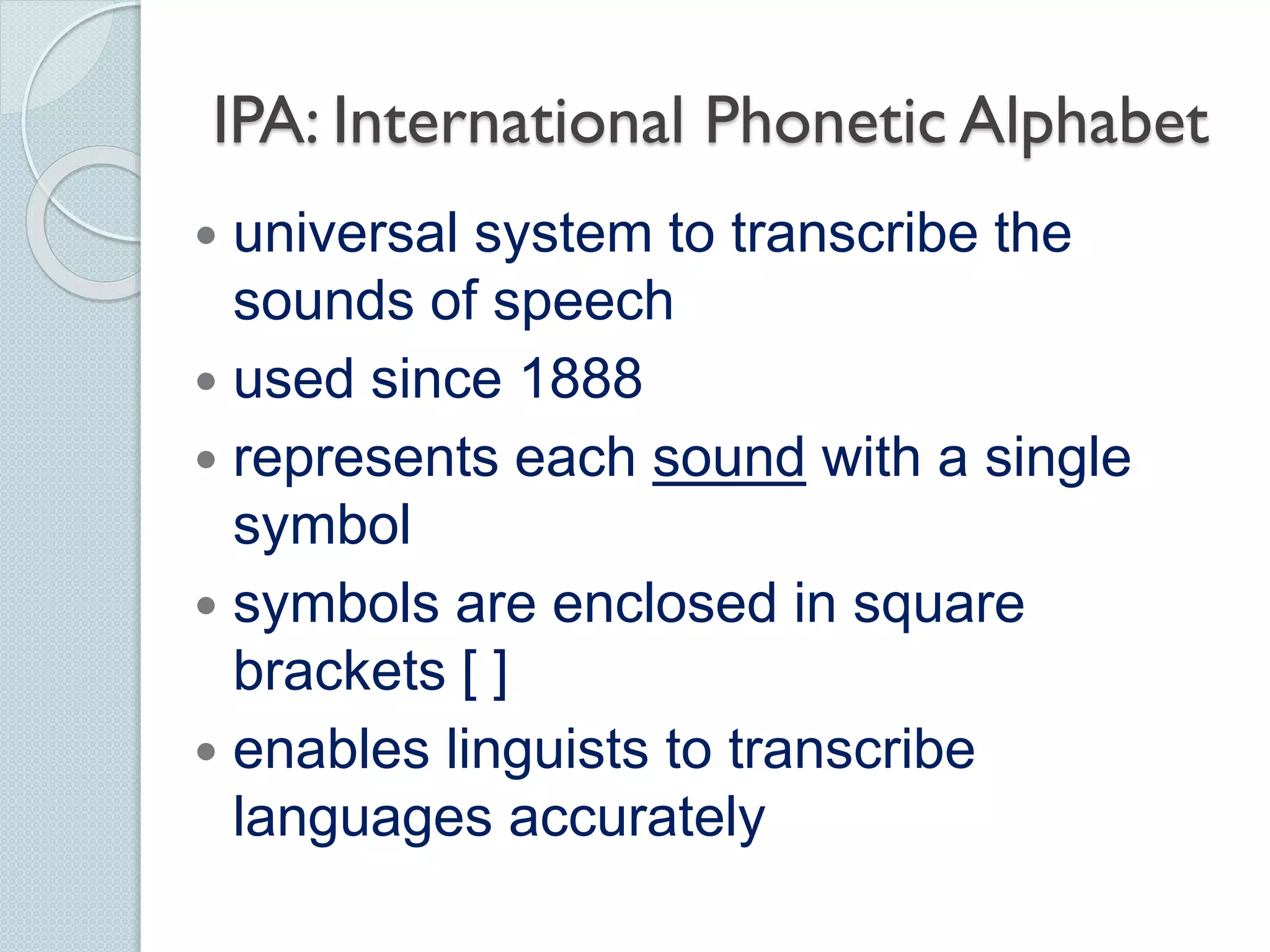 Phonetics: The Sounds of Language | PPTX