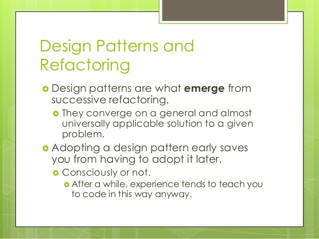 PATTERNS05 - Guidelines for Choosing a Design Pattern