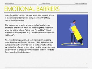 Communication Barriers | PPT | Free Download
