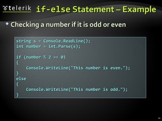 05 Conditional statements | PPT | Programming Languages | Computing