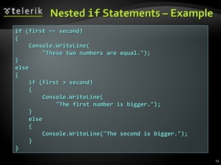05 Conditional statements | PPT | Programming Languages | Computing