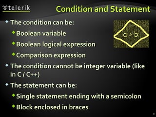 05 Conditional statements | PPT | Programming Languages | Computing