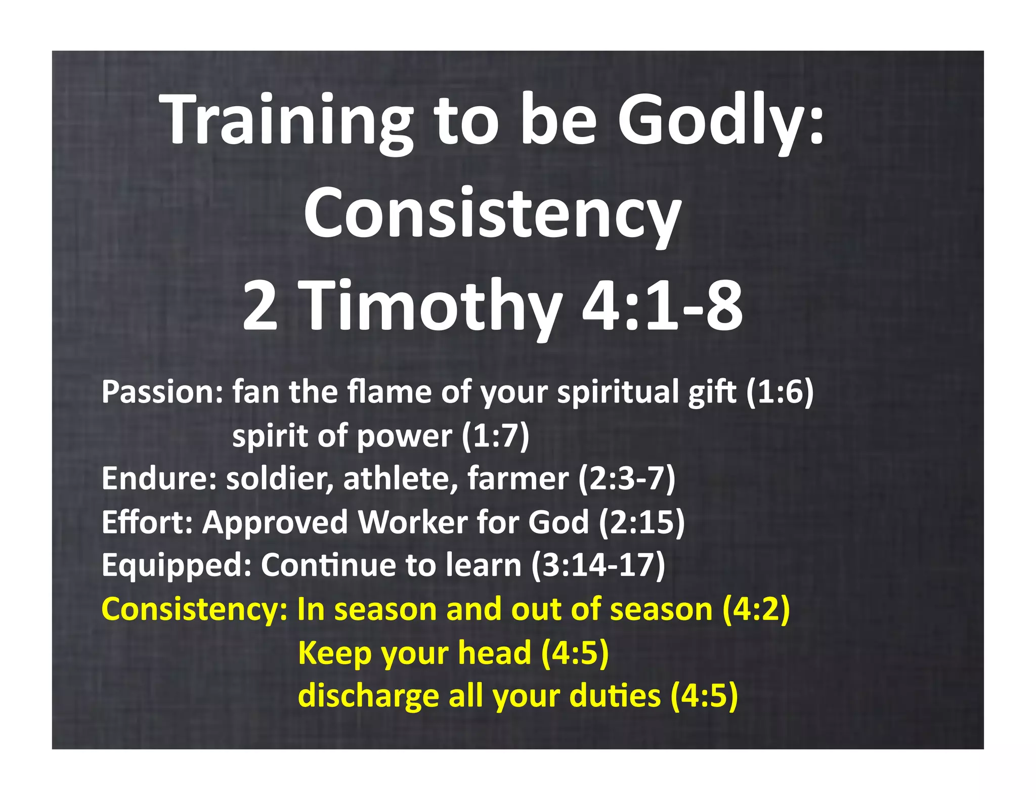 Consistency Sermon Slides | PDF