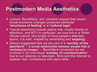 05. Contemporary Media Issues - Postmodern Aesthetics | PPT