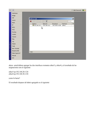 05 creacion de subinterfaces l3 vlan mikrotik freddy beltran | PDF