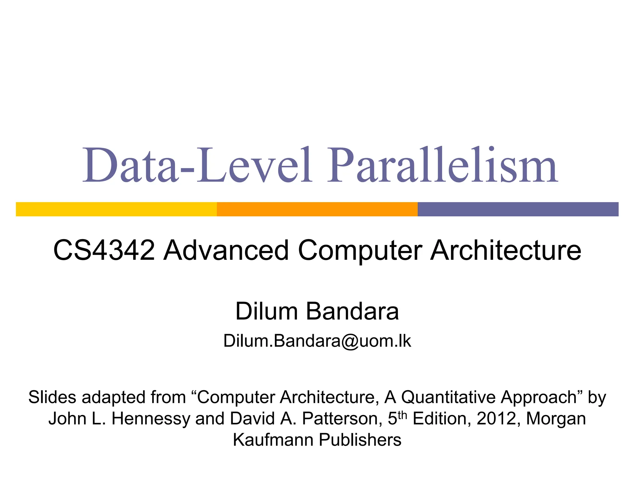 Data Level Parallelism In Microprocessors Pptx Programming Languages Computing
