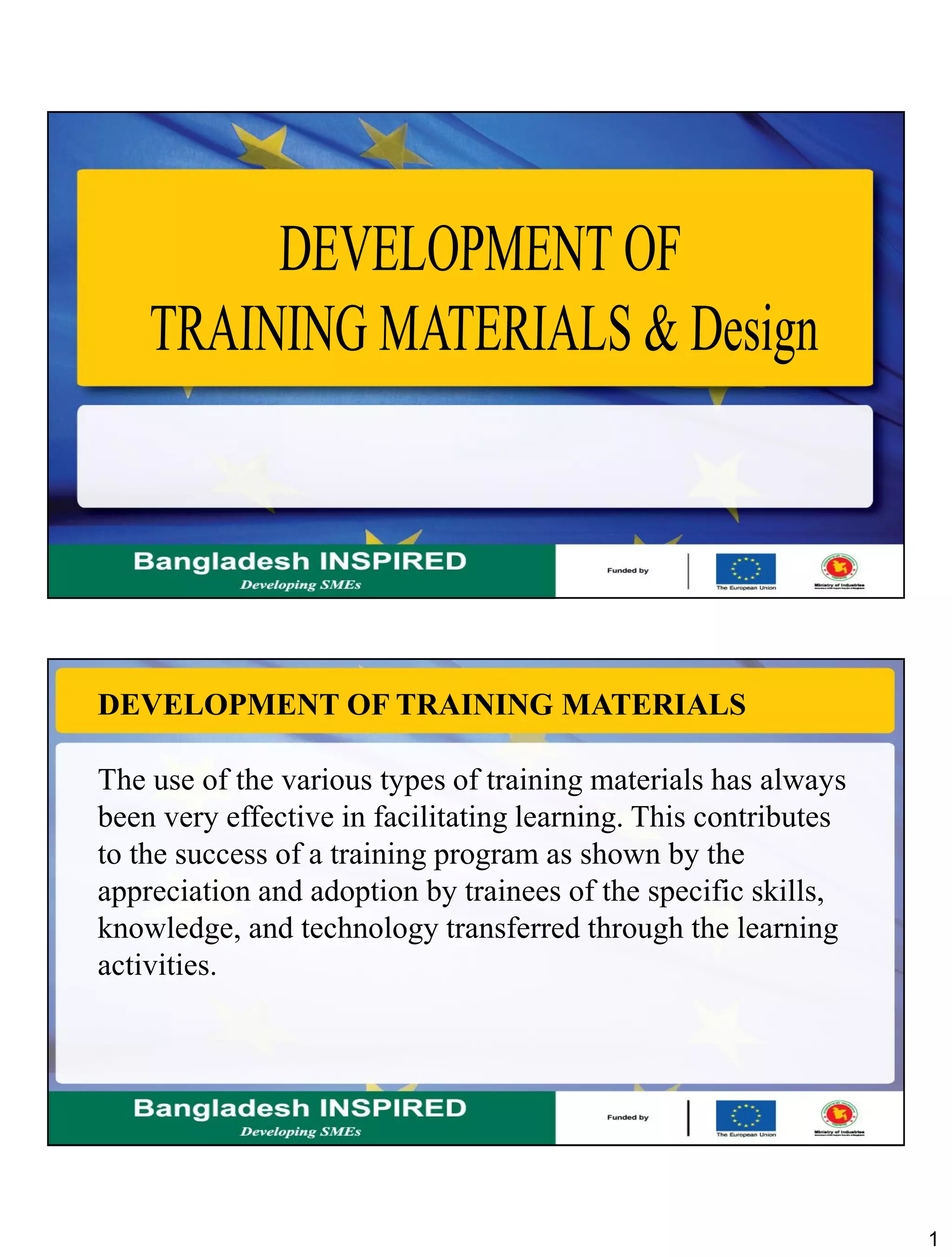 05 developing training materials | PDF