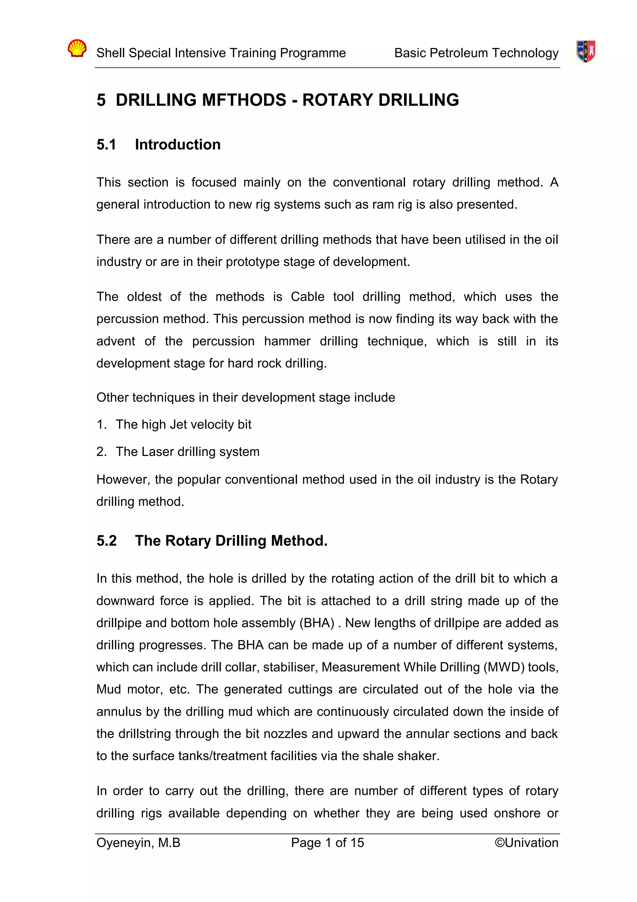 05 drilling methods | PDF
