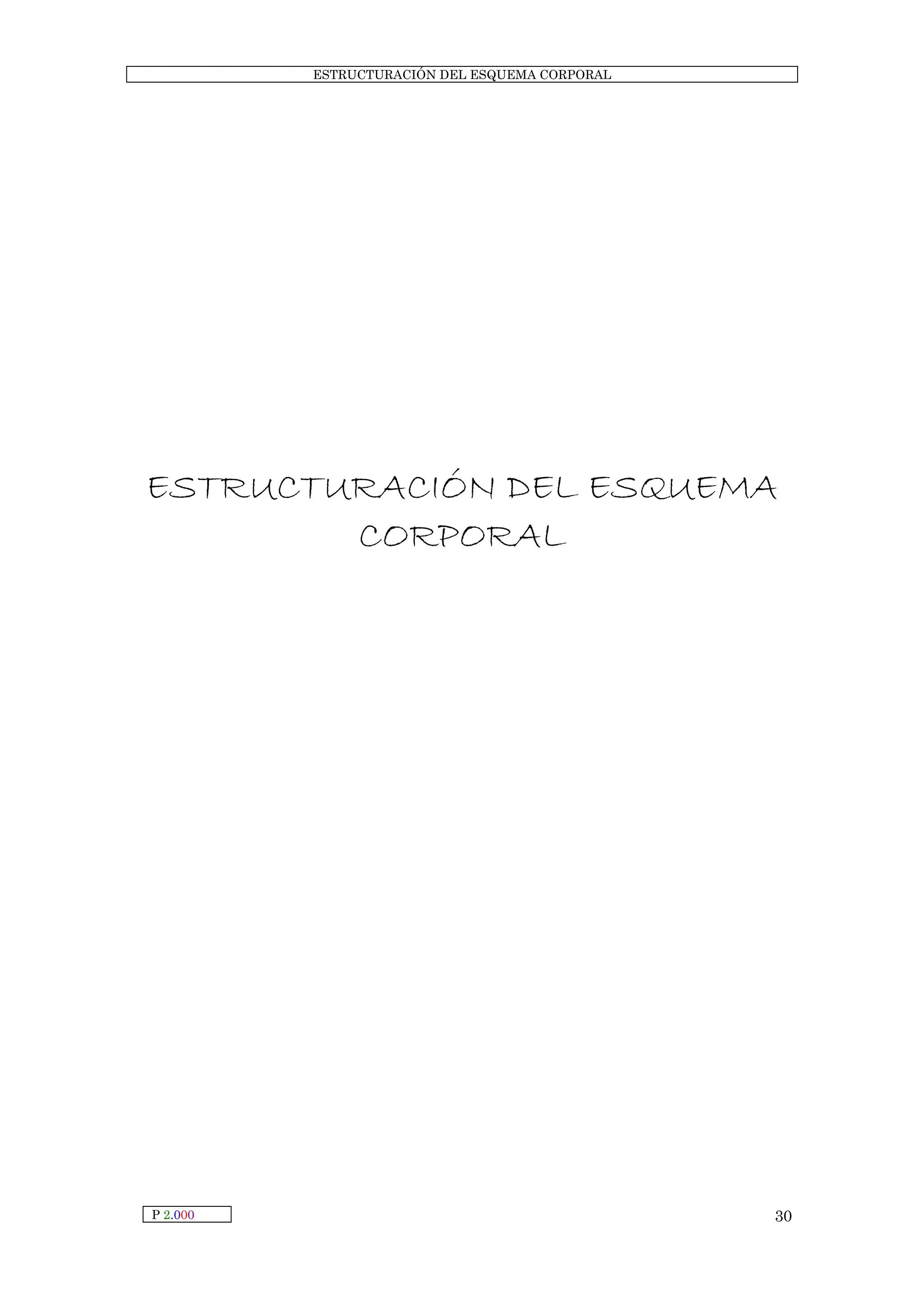05. estructuración del esquema corporal | PDF