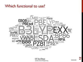 NANO266 - Lecture 5 - Exchange-Correlation Functionals | PDF