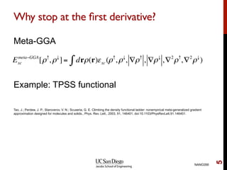 NANO266 - Lecture 5 - Exchange-Correlation Functionals | PDF