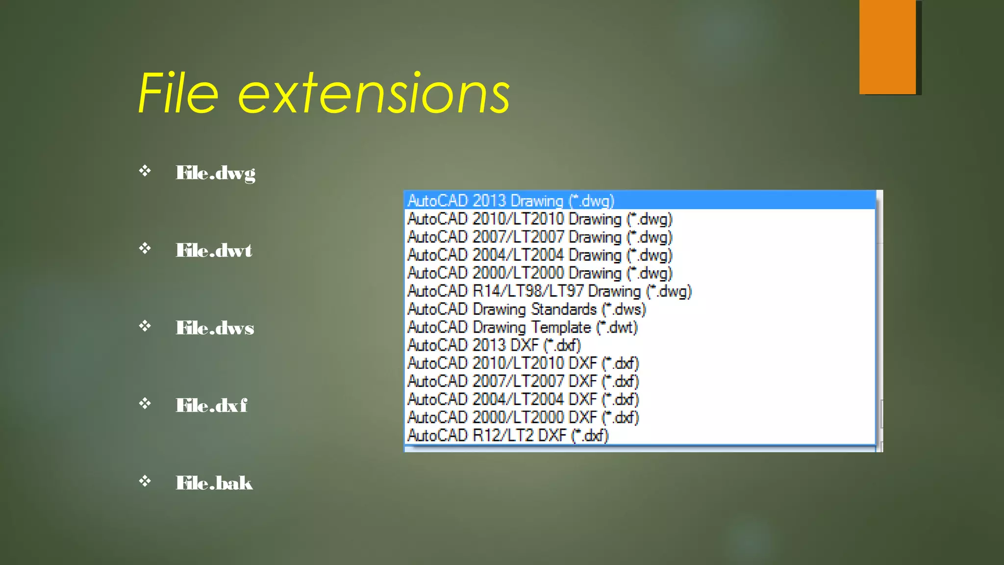 Intro to AutoCAD 2016 2D | 05 - file extensions,06-fonts | PPS